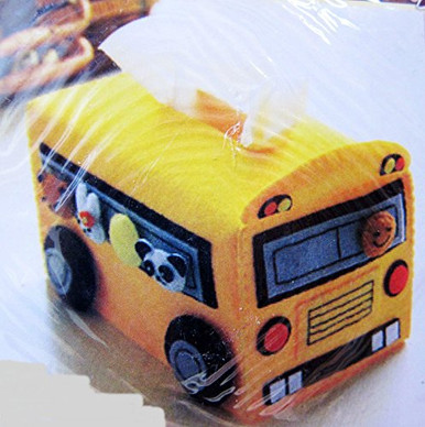 CHENGYIDA School Bus Tissue Box Cover Easy Sewing Project Sewing kit ...