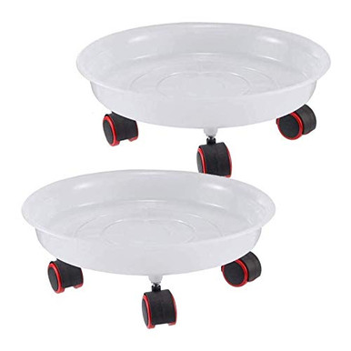 kathson 11.4 Inch Rolling Plant Stand Potted Plant Caddy with Wheels ...