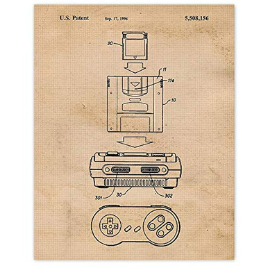 Vintage Nintendo Patent Poster Prints Set of 1 11x14 Unframed Photo ...