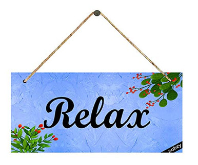 Relax Hanging Welcome Sign for Door Wall Bathroom DecorationRustic ...