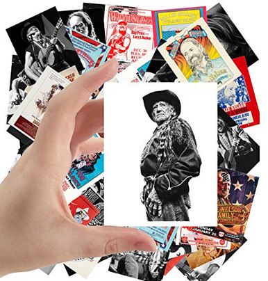 Large Stickers 24pcs 2.5 inchx3.5 inch WILLIE NELSON Country Folk Music ...