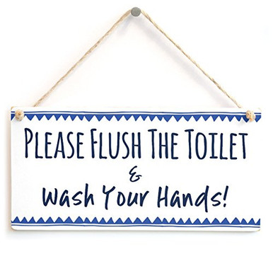 Meijiafei Please Flush The Toilet and Wash Your Hands - Stylish ...