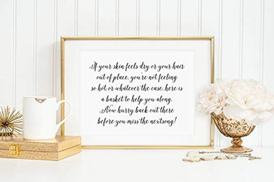 Wedding Bathroom Basket Sign Wedding Reception Signage Wedding Bathroom ...