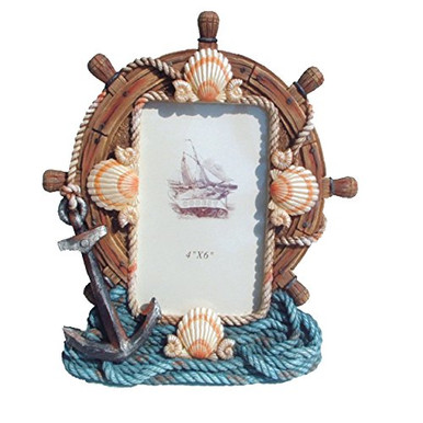 Rockin Gear Picture Frame Nautical Themed Ships Wheel Photo Frame ...