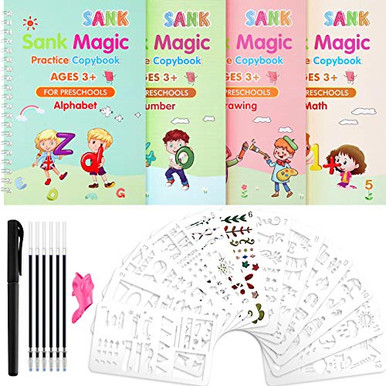 4 Pieces English Magic Practice Copybook Children Handwriting Magic ...