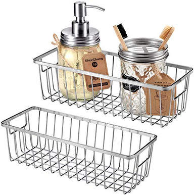 Farmhouse Decor Metal Wire Bathroom Storage Organizer Basket Bins - for ...