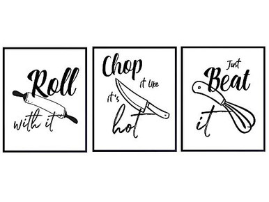 Kitchen Wall Art Prints - Unframed Typography - Makes a Great Gift for ...