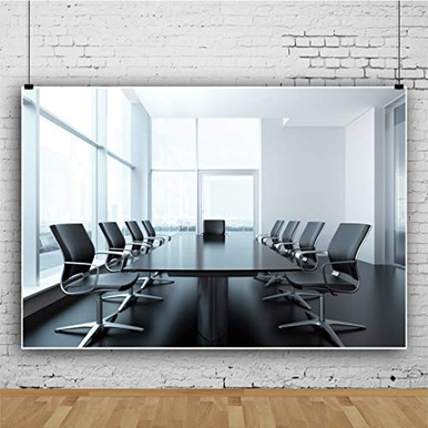 DaShan 6x4ft Panoramic Meeting Room Backdrop Windows Bright Modern ...