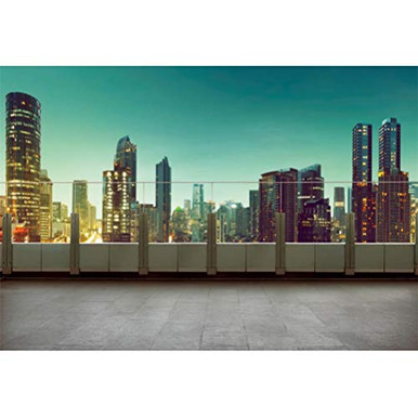 Leowefowa 5x3ft Dusk Platfrom View of New Tork Cityscape Backdrop Vinyl ...