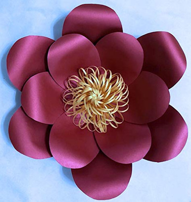 A Single Paper Rounded Petal Flower - Choose Your Size and Color ...