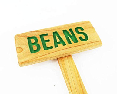 BEANS Sign Vegetable Marker Outdoor Sign Yard Art Veggie Sign Garden ...