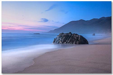 Coastal Wall Art Photography Print - Picture of Boulder on Beach as ...