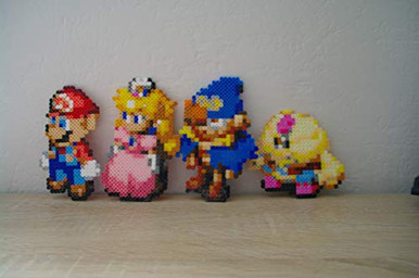 Sprite characters from Super Mario RPG - Mario Peach Bowser Geno Mallow ...