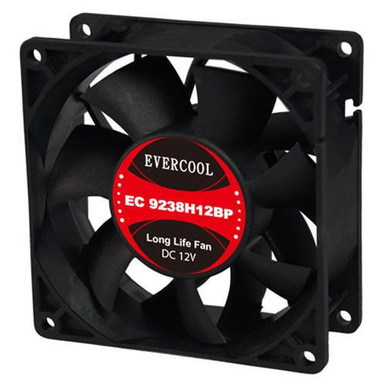 Everccol 92mm x 38mm 4 Pin PWM Case Fan With Screws and Molex Adapter ...