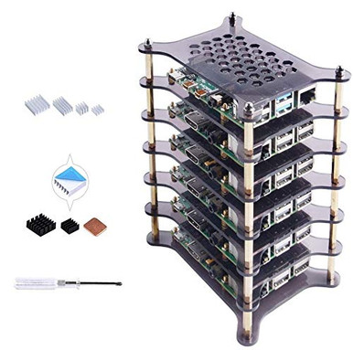 KAVOO 6-Layers Raspberry Pi Cluster Case Raspberry Pi Rack Case with ...