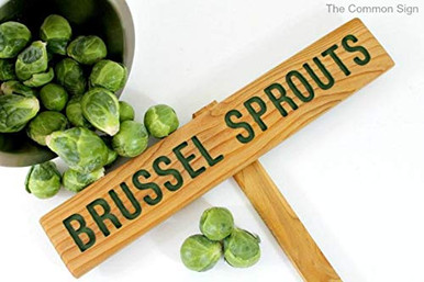 BRUSSEL SPROUTS Sign Outdoor Marker Yard Art Vegetable Sign Plant ...