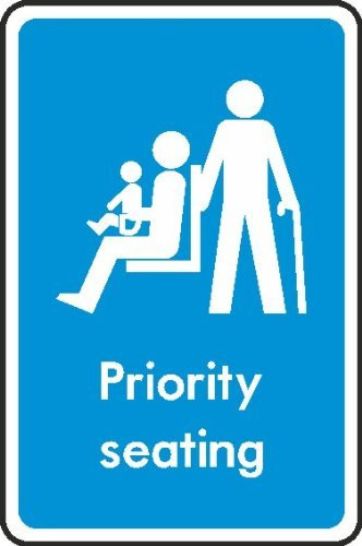 hiusan Priority Seating Sign Funny Aluminum Metal Signs Warning Tin ...