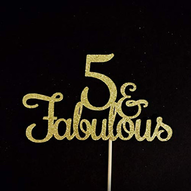 Atelier Elegance 5 and Fabulous Cake Topper 5th Birthday Cake Topper ...
