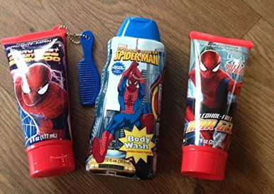 Spider-Man Spiderman 3 Pc Bath Set Shampoo Body Wash Hair Gel ...
