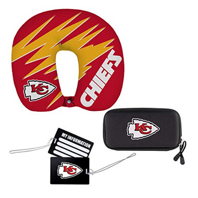 NFL Kansas City Chiefs 4-Piece Travel Set 13 inch x 3 inch x 12 inch ...