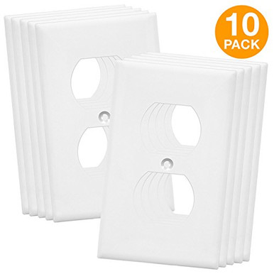 Duplex Wall Plates Kit by Enerlites 8821-W Home Electrical Outlet Cover ...
