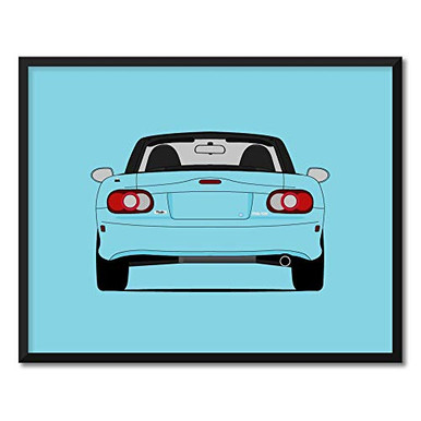 CUSTOMIZABLE COLOR Mazda Miata MX-5 NB Rear View Roadster JDM Inspired ...