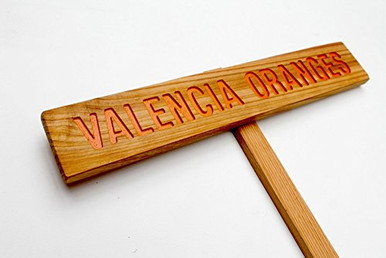VALENCIA ORANGES Sign Garden Marker Orange Sign Fruit Tree Signage ...