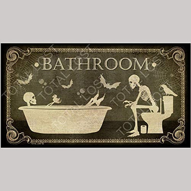 Gothic door sign for your bathroom door sign toilet sign bathroom sign ...