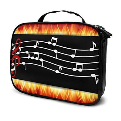 musical notes with treble clef Fire Fashion Makeup Bag Portable ...