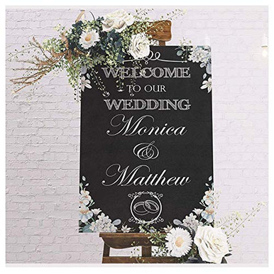 Chalkboard Wedding Welcome Sign Size 24x18 36x24 and 48x36 Reception ...