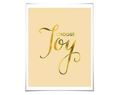 Choose Joy Gold Foil Art Print. 36 Background Colours 3 Sizes ...