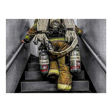 NiYoung 500 Pieces Jigsaw Puzzles Firefighter Firefighting Flag ...