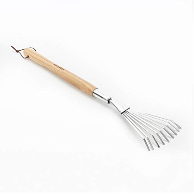 Berry and Bird Garden Leaf Rake Stainless Steel Hand Border Rake 9 ...