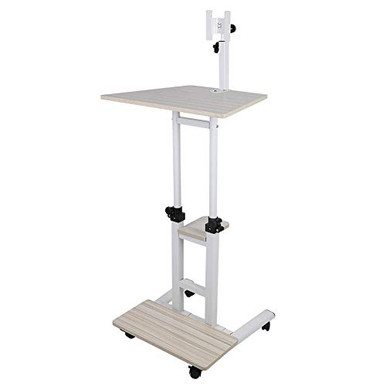 Adjustable Height Stand Up Laptop Desk Mobile PC Workstation with ...