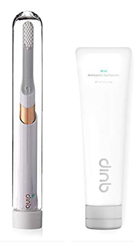 QUIP Gold Electric Toothbrush Sonic Set w Mint Toothpaste and Travel ...
