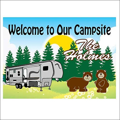 Anchor Graphix Personalized Camp Sign Featuring Brown Bear and 5th ...