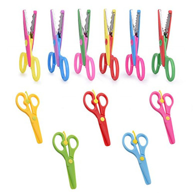 Kasmena 11 Pcs Kids Safety Paper Craft Edger Scissors for Kids Students ...