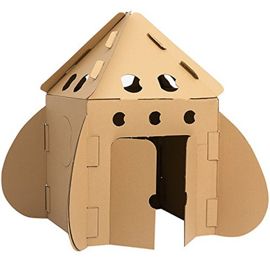 iBonny DIY Toys Big Cardboard Rocket Paper Ship Playhouse Indoor ...