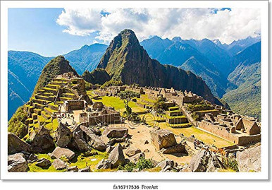 Mysterious City - Machu Picchu Peru South America. The Incan Ruins ...