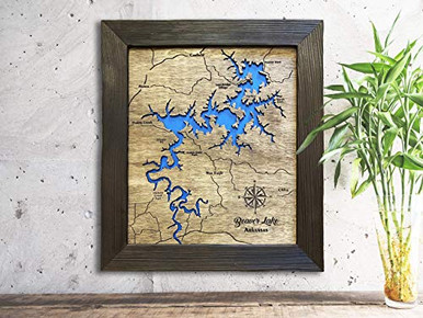 Personalized Gifts Wood Map Custom Lake Map Custom Map Gift Lake Gift ...