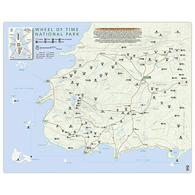 Wheel of Time - National Park Style Map - 16x20 Poster ...