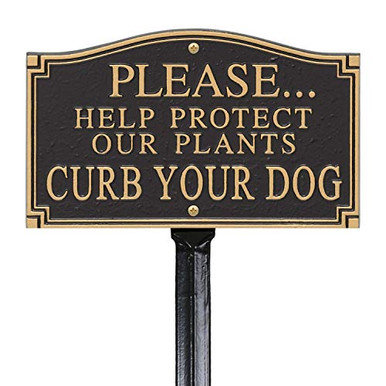 SmartSign Curb Your Dog Sign for Yard Please Help Protect Our Plants ...