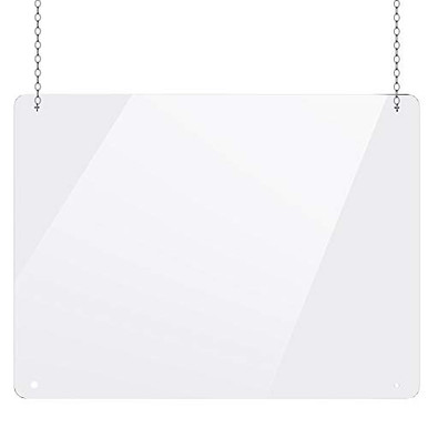 Hanging Portable Acrylic Plexiglass Sneeze Guard Shield for Counter ...