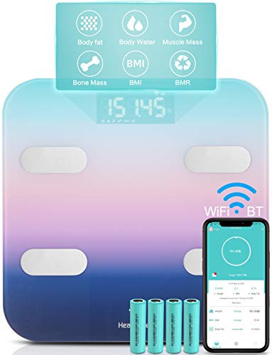 WiFi Smart Scale Scales for Body Weight and Fat BMI Scale Bluetooth 4.0 ...