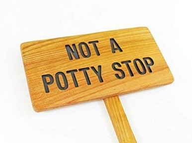 NOT a POTTY STOP Dog Walker Sign No Poop Sign Cedar Wood Sign Yard Sign ...