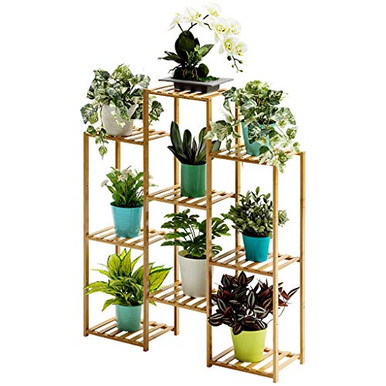 Sanycool Flower Pot Stands Outdoor Bamboo Flower Stand Indoor Plant ...
