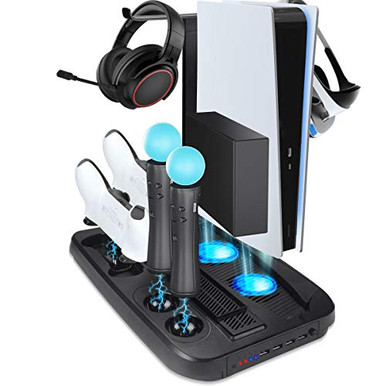 PS5 Charging Stand for Playstation 5 PS5 Ultra HD with Cooling Fan P ...