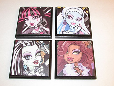 Monster High Room Wall Plaques - Set of 4 Monster High Girls Room Decor ...