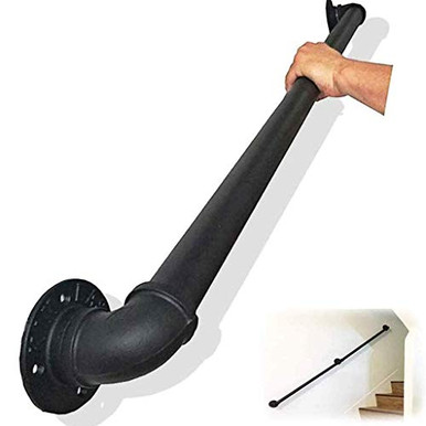 WL-ZZZ Vintage Wrought Iron Grab Rail Stairs Handrail Banister Rail ...