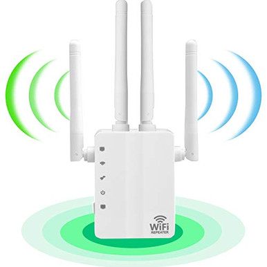 WiFi Range Extender 1200Mbps Booster for The Hourse 2500FT Repeater 2.4 and 5GHz Dual Band WPS ...